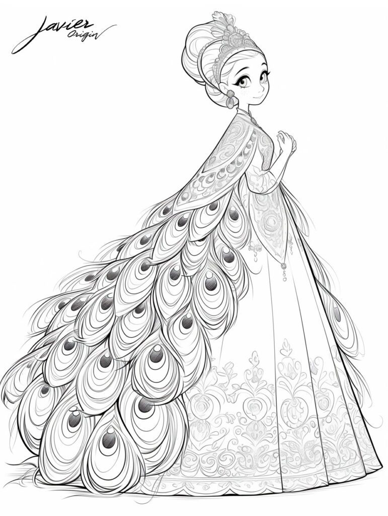 Princesas para Colorear - Descargar y imprimir. ¡Colorea Dibujos!