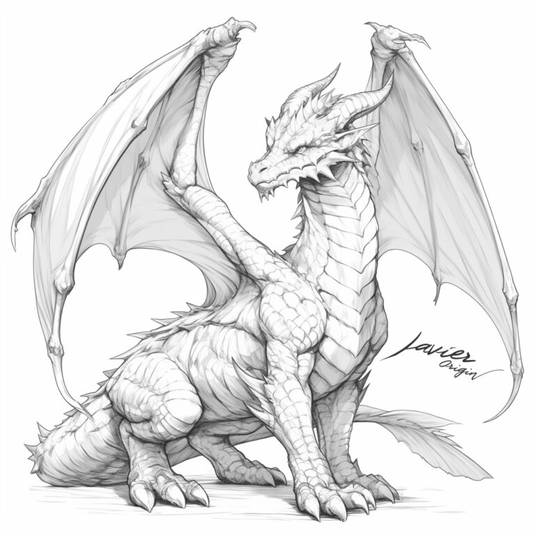 Dragón realista en pose dinámica - Javier Origin
