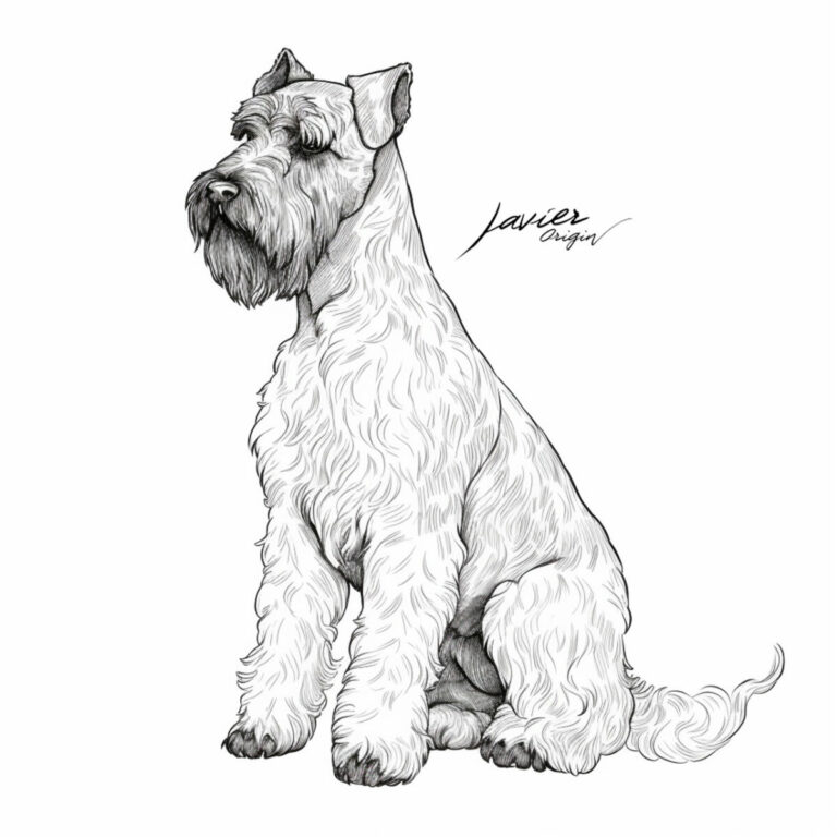 Kerry Blue Terrier para colorear - Javier Origin